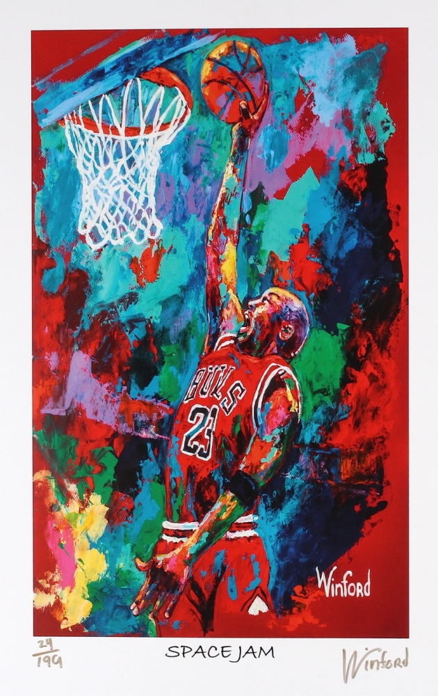 Michael Jordan Bulls 11x17 "Space Jam" Signed Winford Limited Edition ...