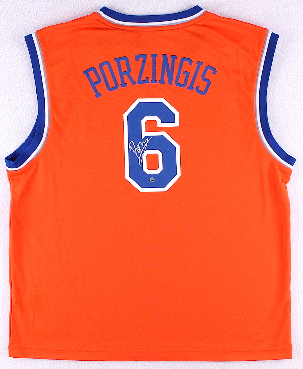 Kristaps Porzingis Signed Knicks Jersey (Steiner COA) | Pristine Auction