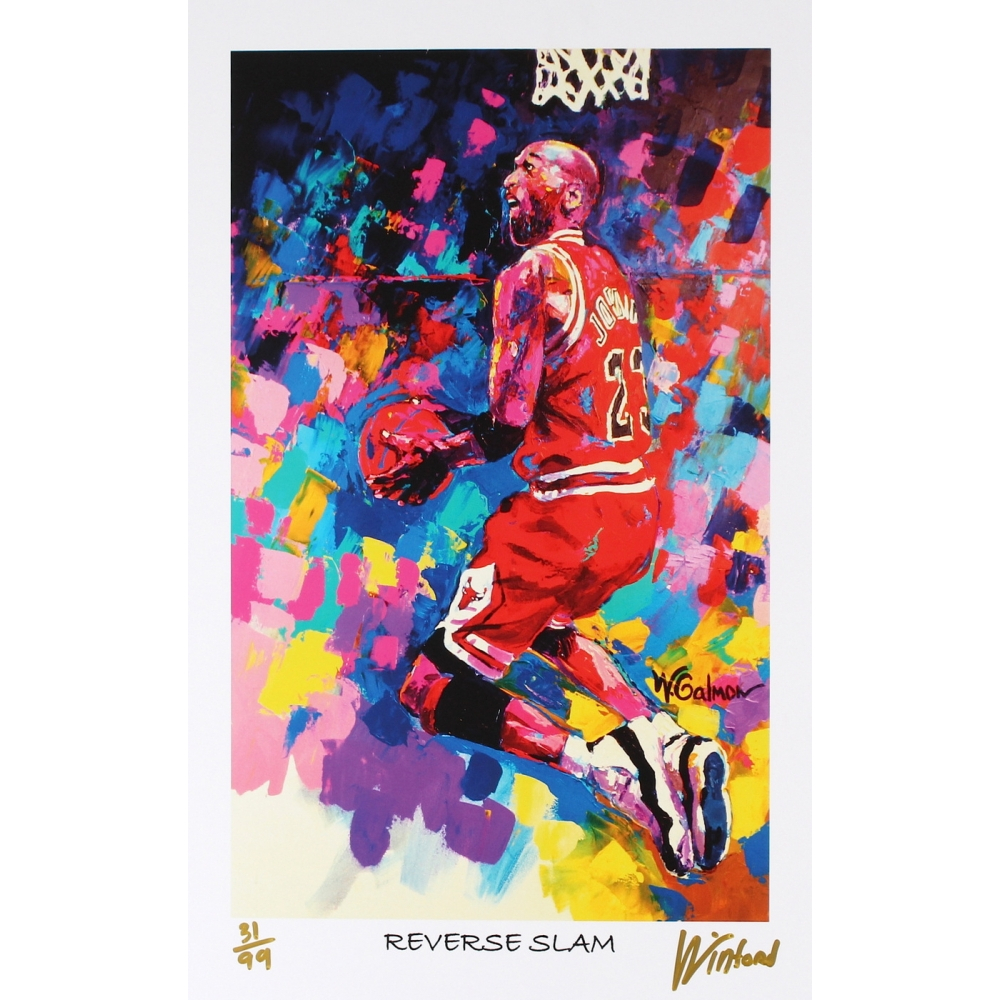 Michael Jordan Bulls 11x17 "Reverse Slam" Signed Winford Limited ...