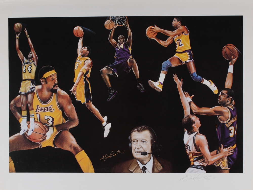 Lakers Legends 18x24 Artist Proof Lithograph Signed by Anthony Douglas ...