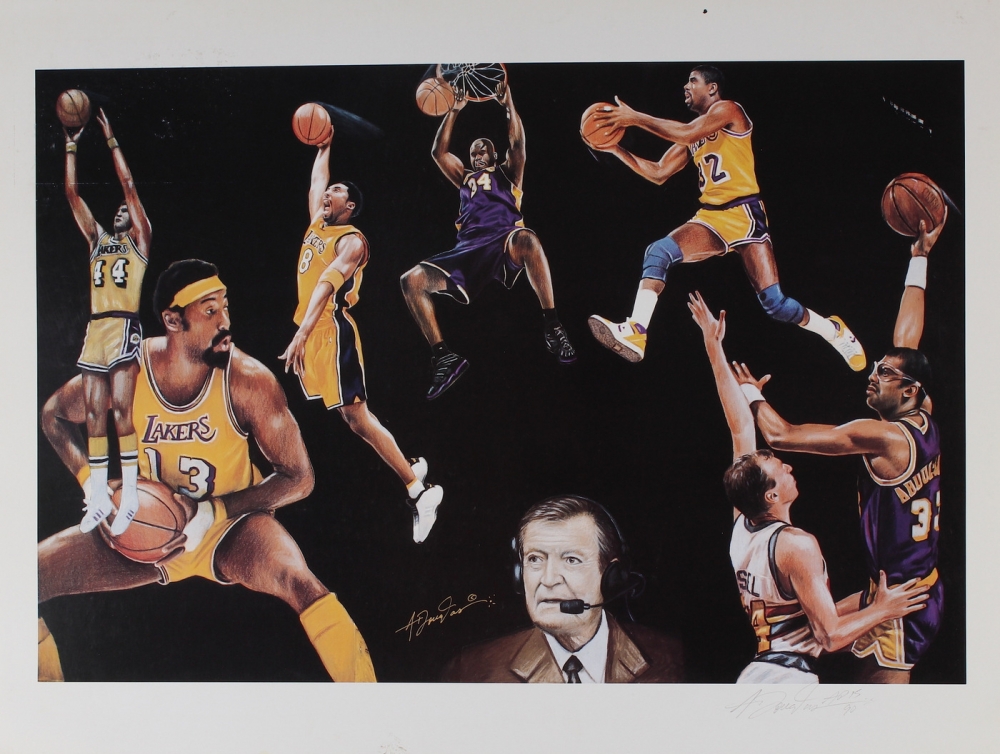 Lakers Legends 18x24 Artist Proof Lithograph Signed by Anthony Douglas ...
