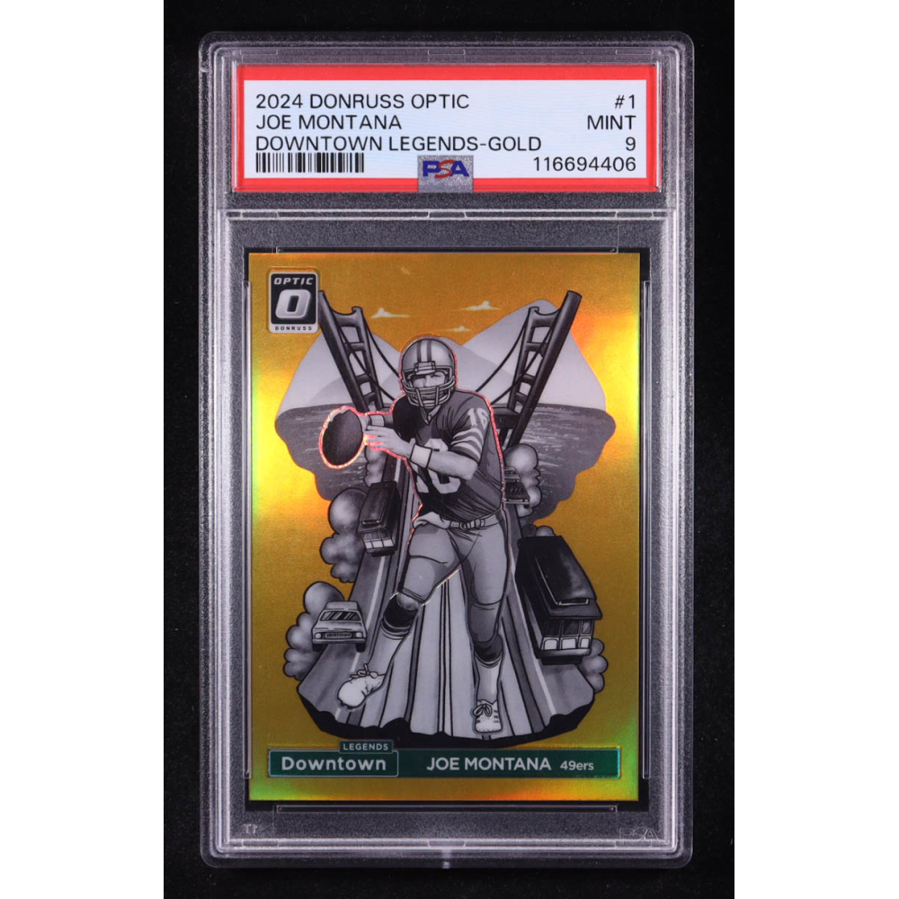 Joe Montana 2024 Donruss Optic Downtown Legends Gold #1 #2/10 (PSA 9 ...