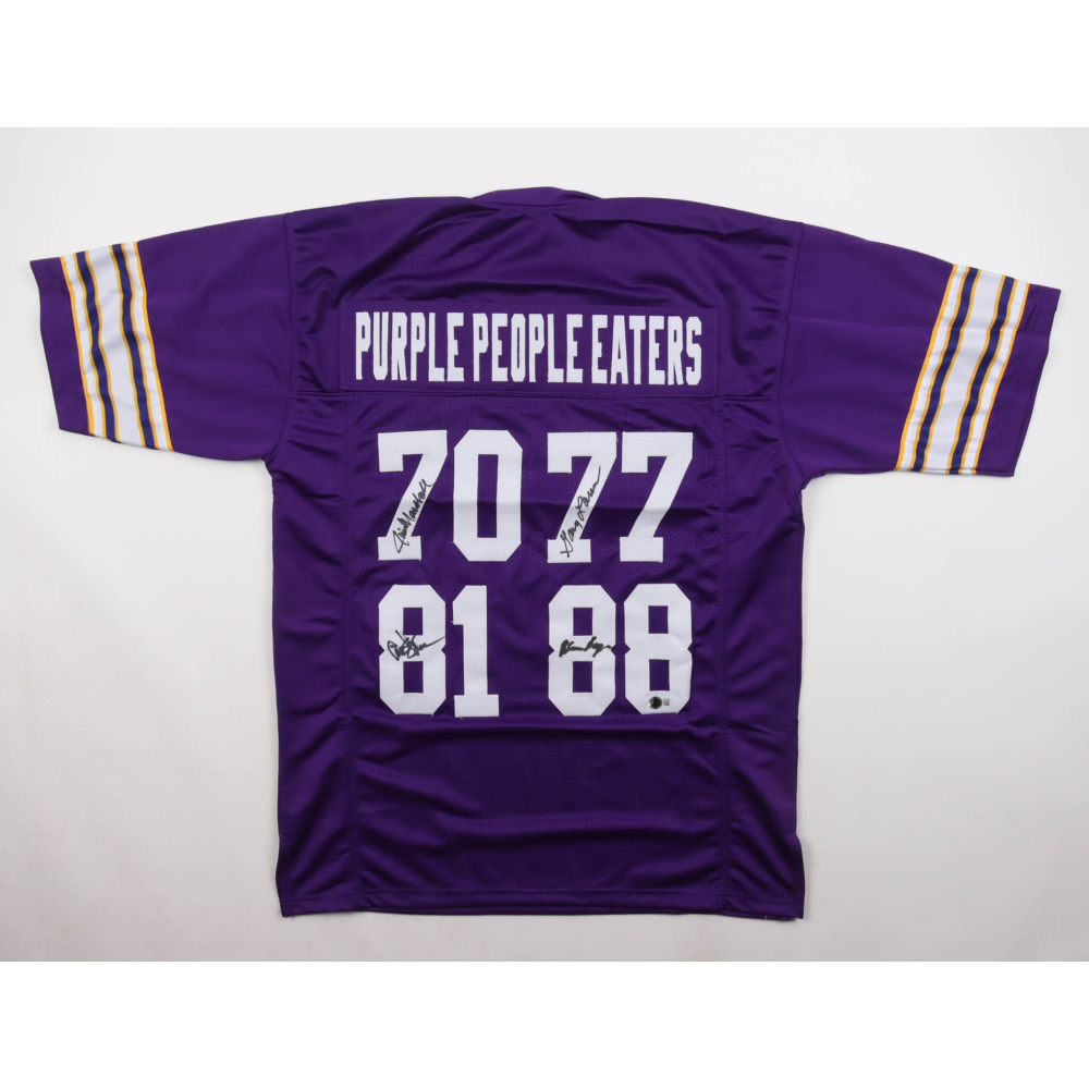 "Purple People Eaters" Jersey Signed by (4) with Alan Page, Carl Eller ...