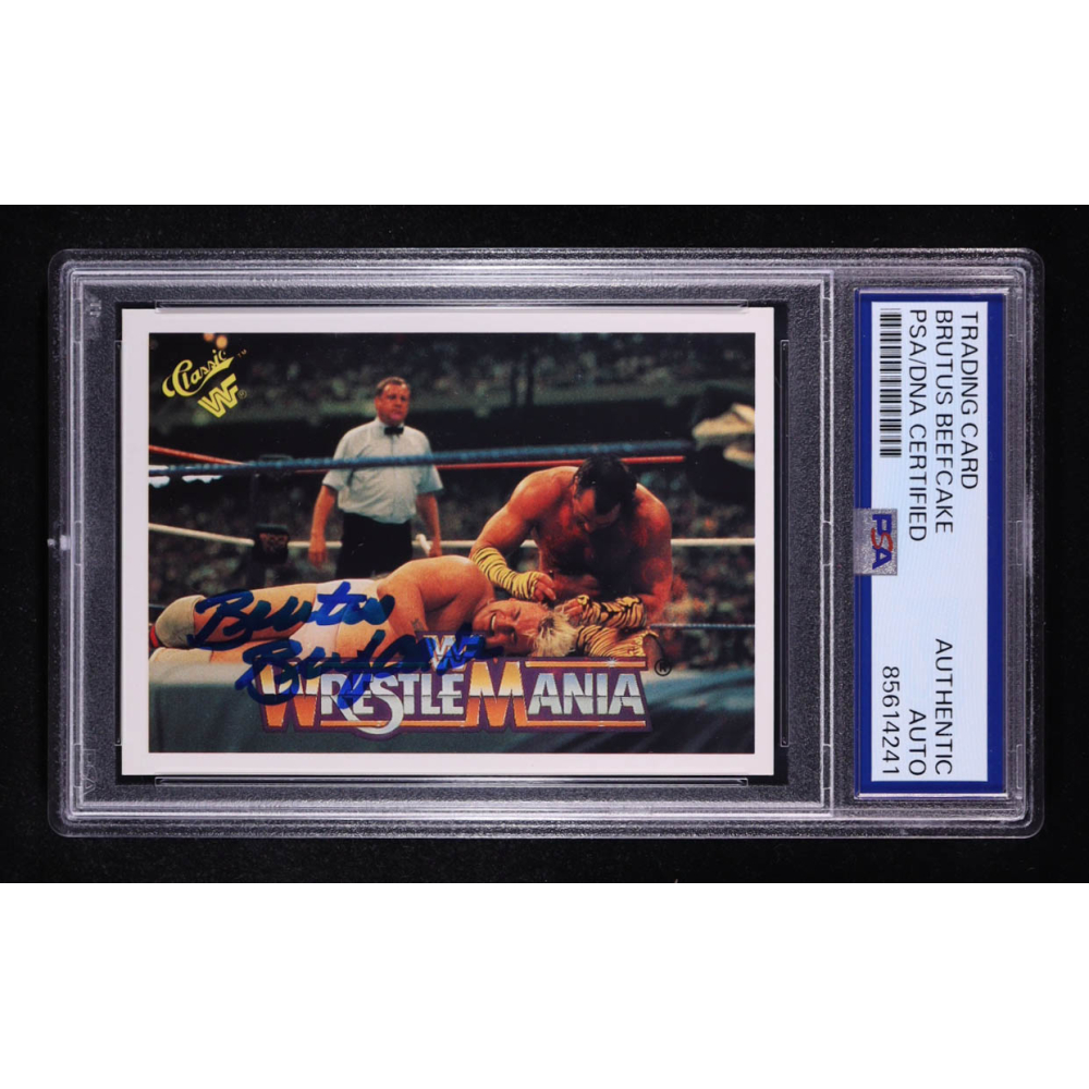 Brutus Beefcake Signed 1990 Classic WWF History of WrestleMania #25 ...