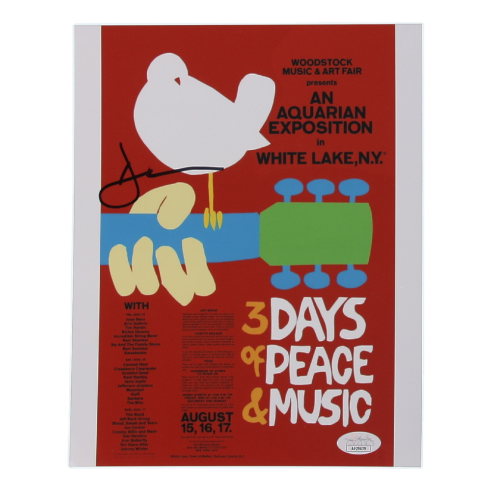 Dan Cole Signed "Woodstock" 8x10 Poster Photo (JSA) | Pristine Auction