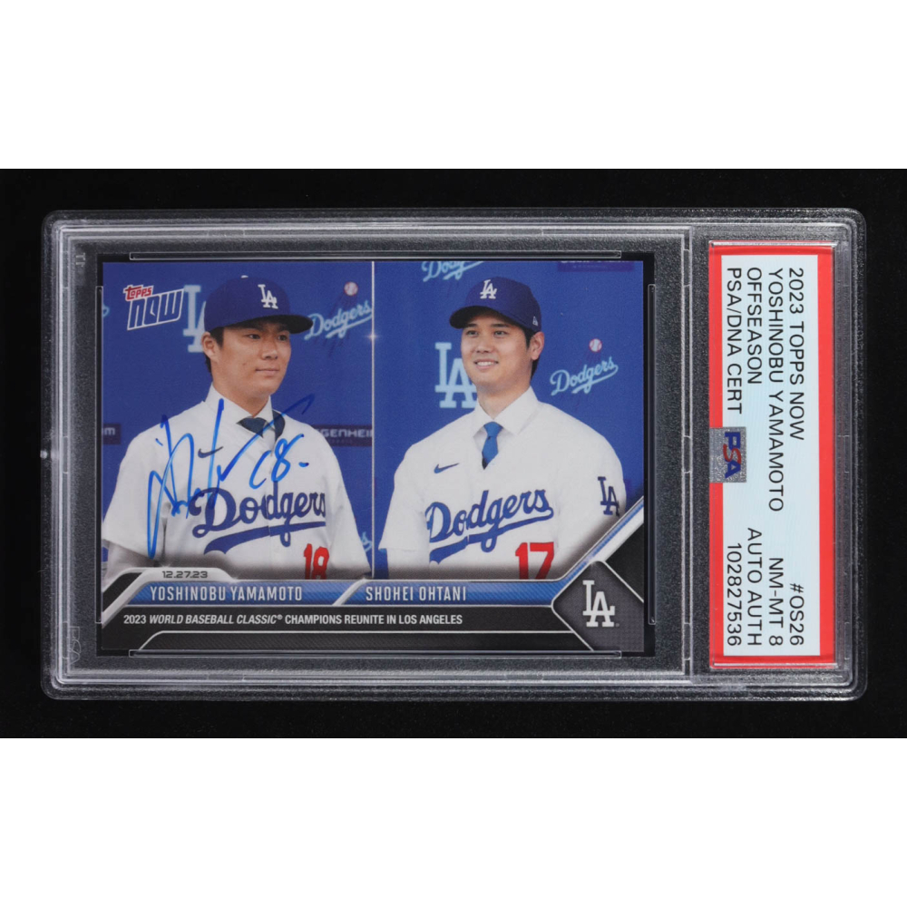 Yoshinobu Yamamto / Shohei Ohtani Signed 2023 Topps Now Duo Offseason # ...