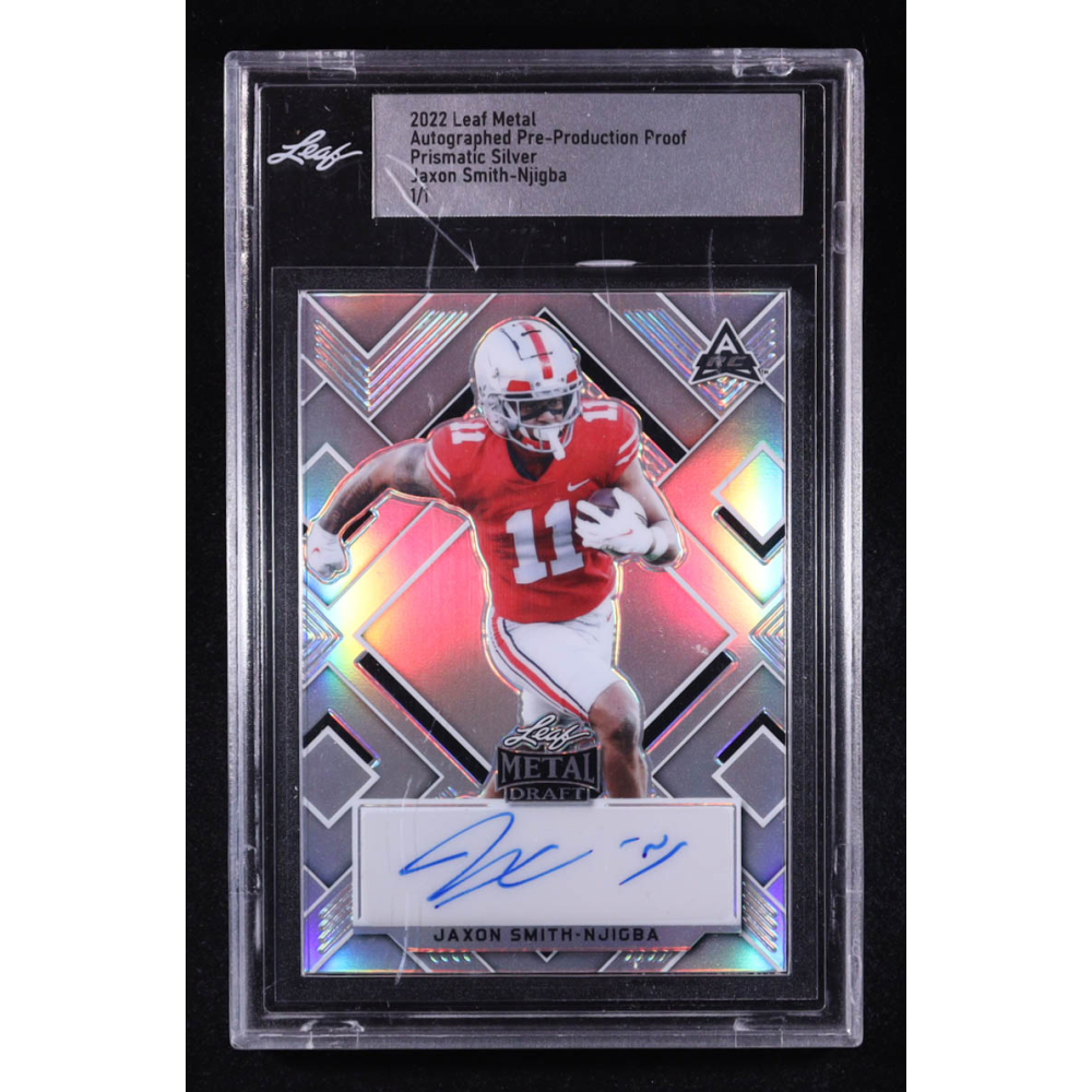 Jaxson Smith-Njigba 2022 Leaf Metal Autographed Pre-Production Proof ...