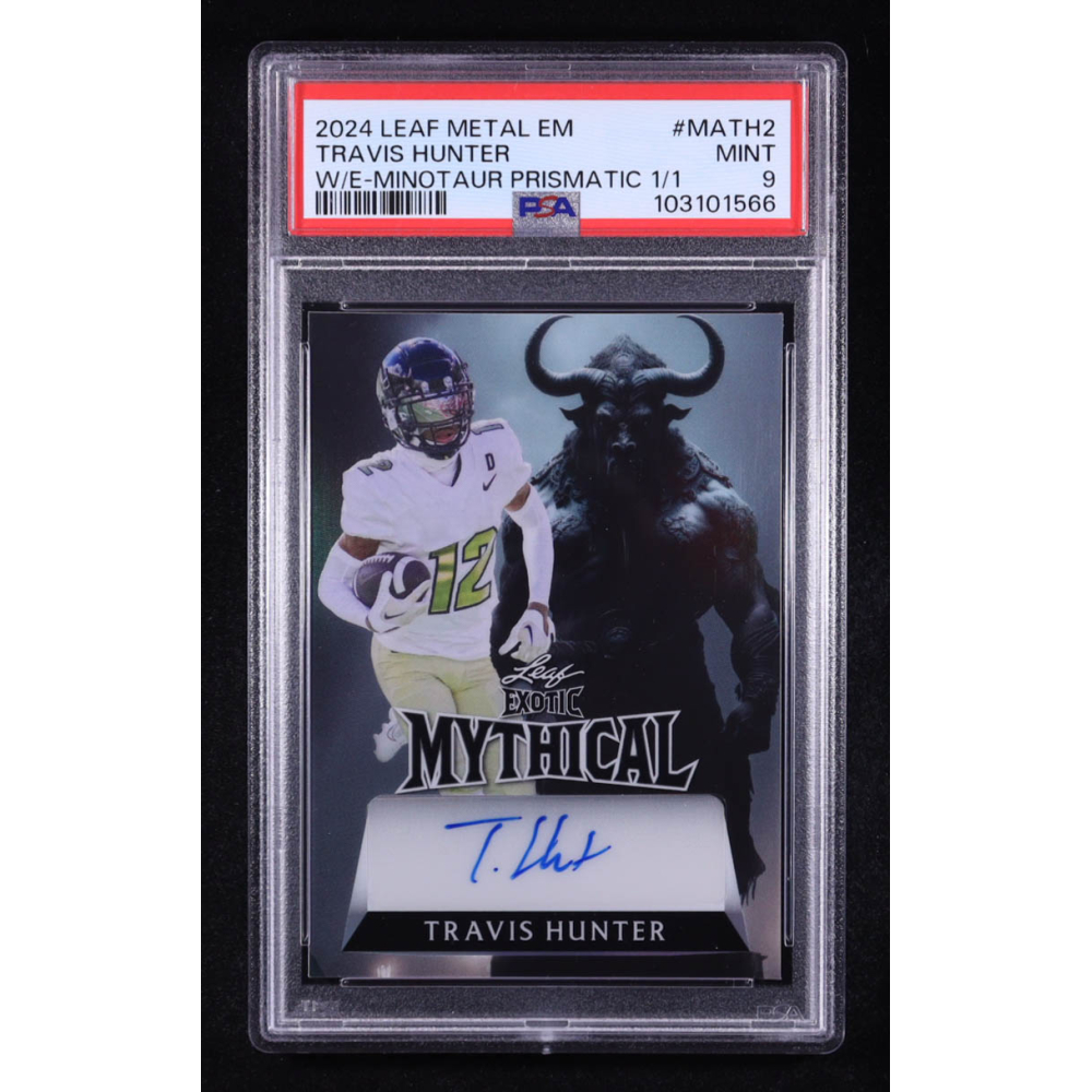 Travis Hunter 2024 Leaf Metal Exotic Mythical Autograph Minotaur ...