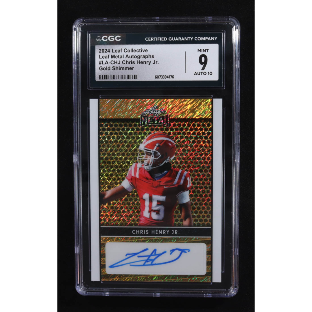 Chris Henry Jr. 2025 Leaf Collective Metal Armed Forces Gold Shimmer ...