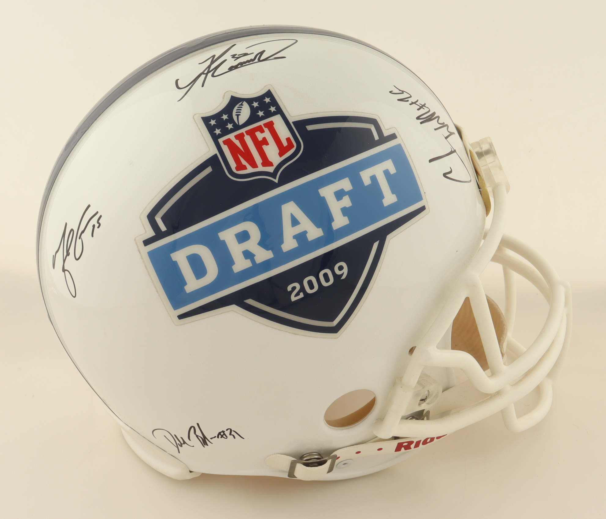 2009 NFL Draft Full-Size Authentic On-Field Helmet Signed By (10) With ...