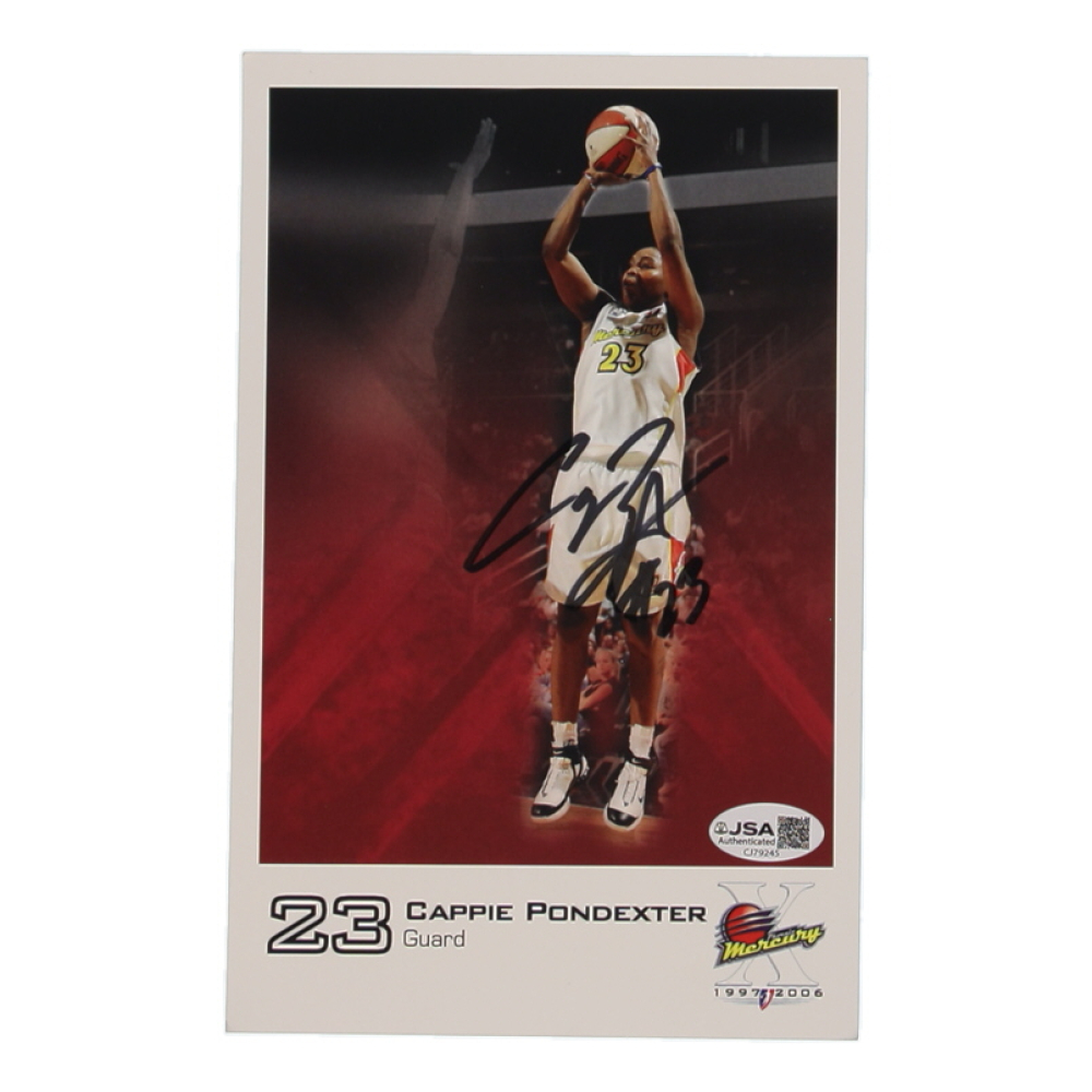 Cappie Pondexter Signed Mercury 5x8 Team Issue Autograph Card (JSA ...