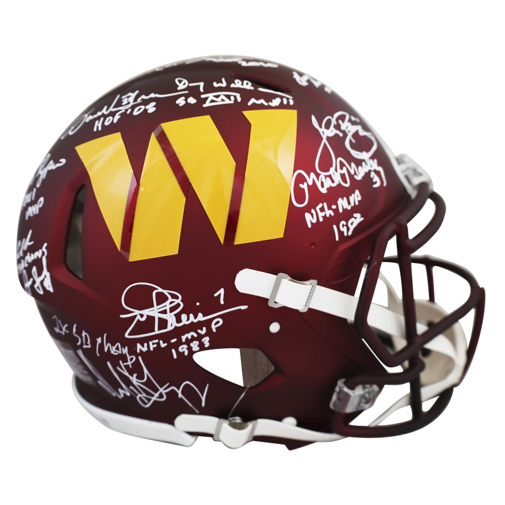 Commanders Full-Size Authentic On-Field Speed Helmet Signed & Inscribed ...