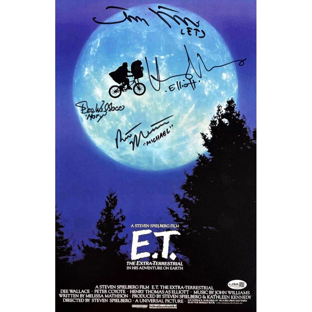 "E.T. the Extra-Terrestrial" 11x17 Photo Cast-Signed by (4) with Henry ...