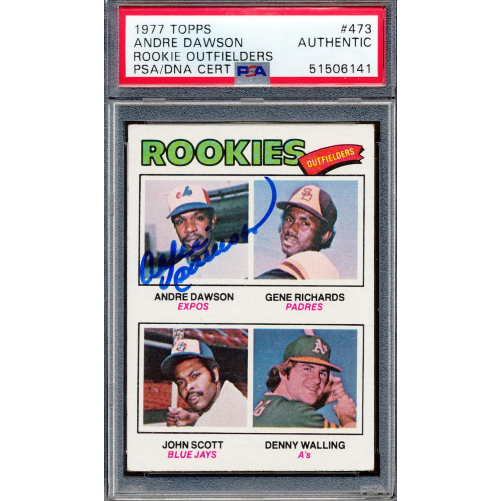 Andre Dawson Signed Andre Dawson RC / Gene Richards RC / John Scott ...