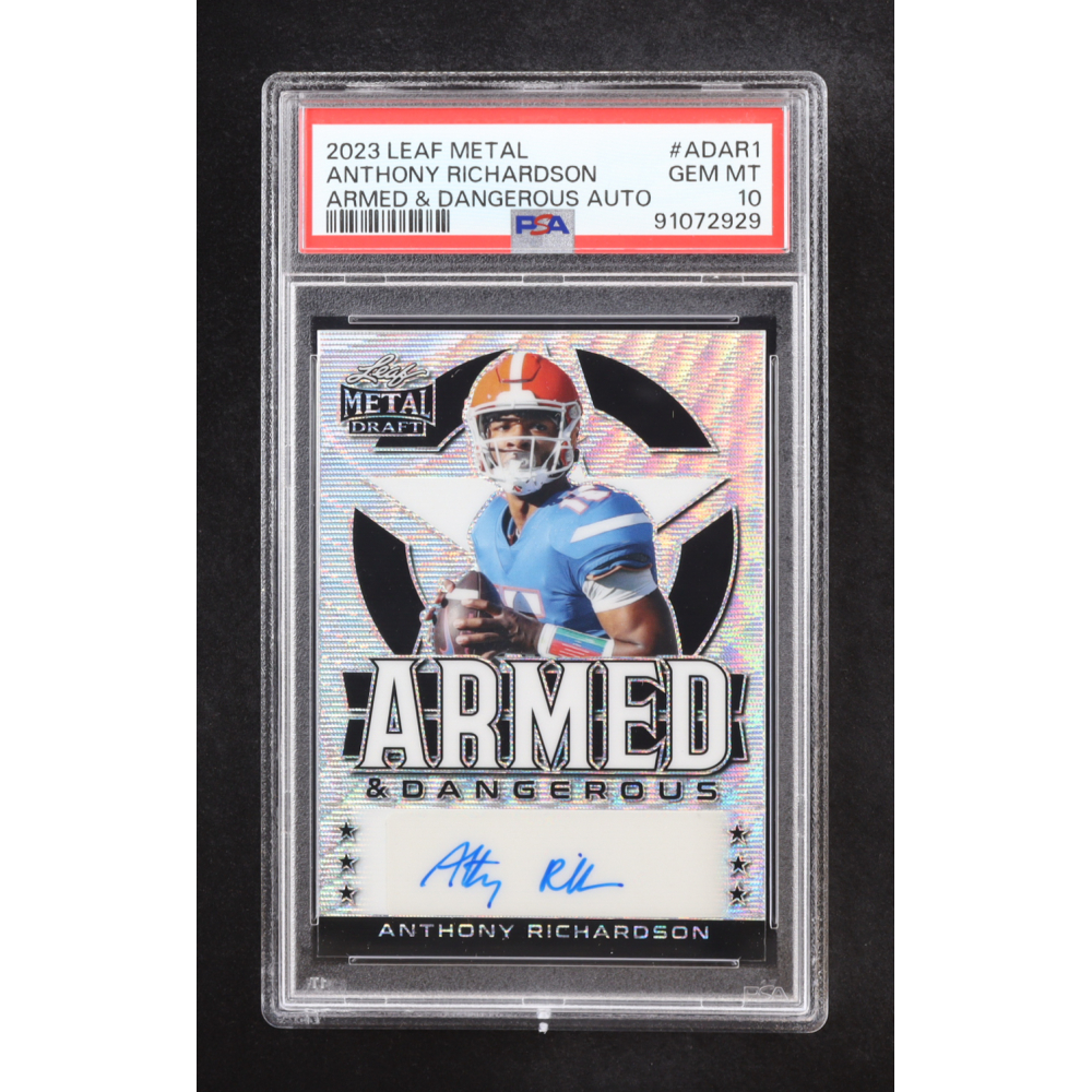 Anthony Richardson 2023 Leaf Metal Draft Armed & Dangerous Auto #AD-AR1 ...