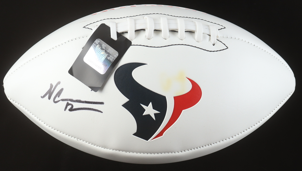 Nico Collins Signed Texans Logo Football (Beckett) | Pristine Auction