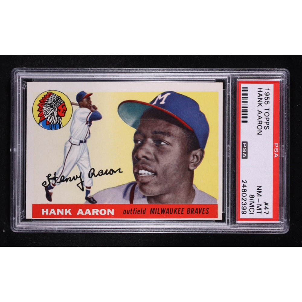 Hank Aaron 1955 Topps #47 (PSA 8) (MC) | Pristine Auction