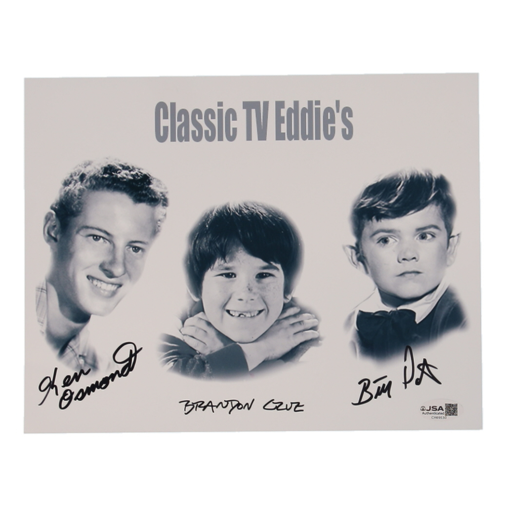 Ken Osmond, Butch Patrick, & Brandon Cruz Signed "Classic TV Eddie's ...