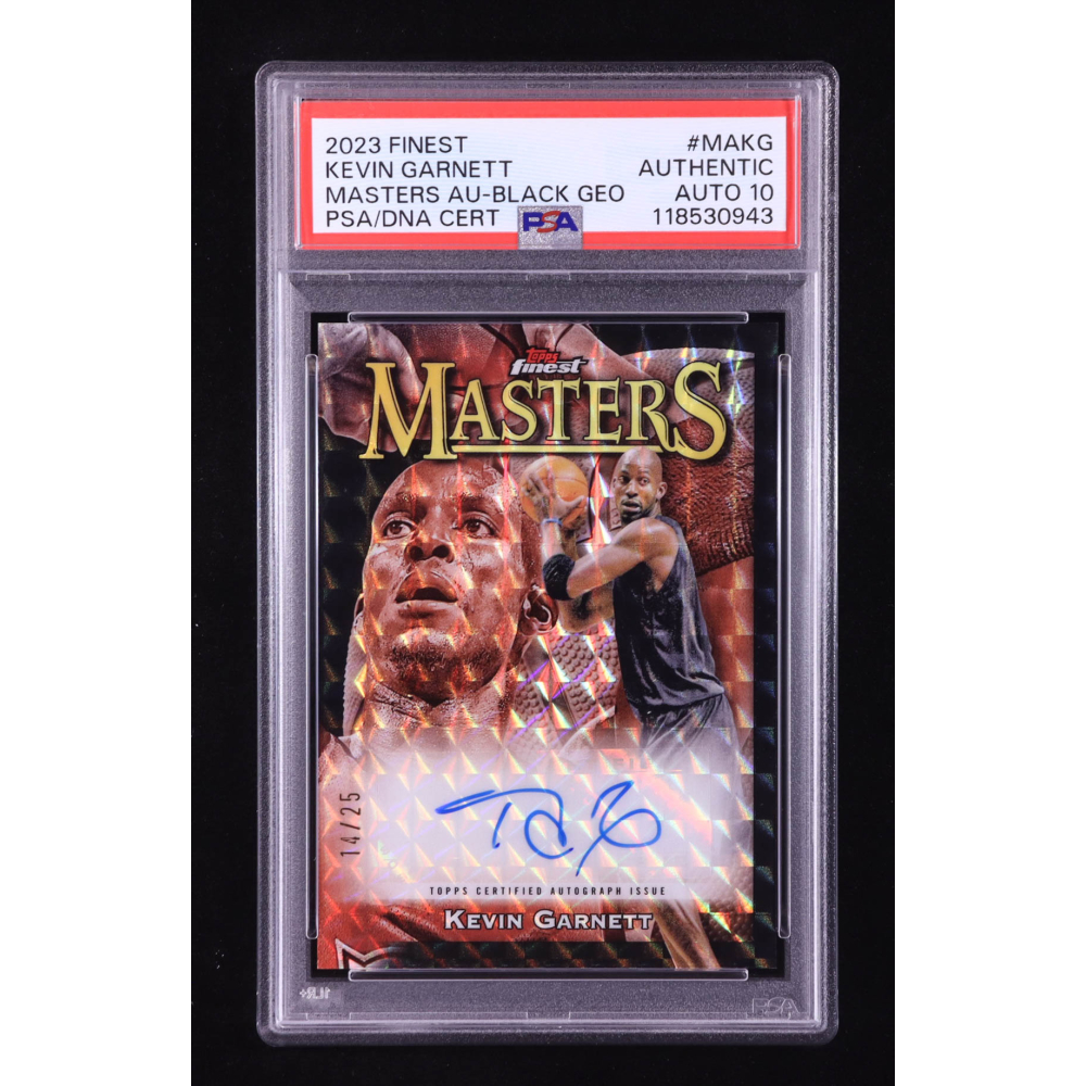 Kevin Garnett Signed 2023-24 Topps Finest Masters Black Geometric ...