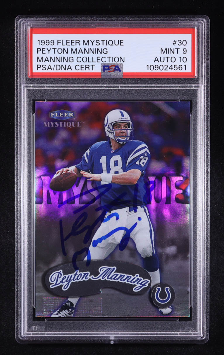 Peyton Manning Signed 1999 Fleer Mystique #30 SP (PSA 9 | Autograph ...