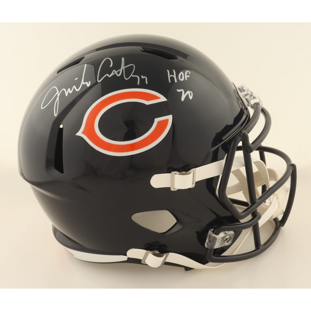 Jim Covert Signed Bears Full-Size Speed Helmet Inscribed "HOF 20 ...