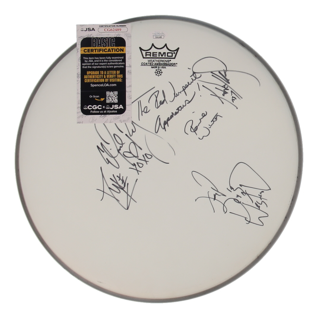 "The Red Jumpsuit Apparatus" 14.5" Drumhead Band-signed by (6) with ...