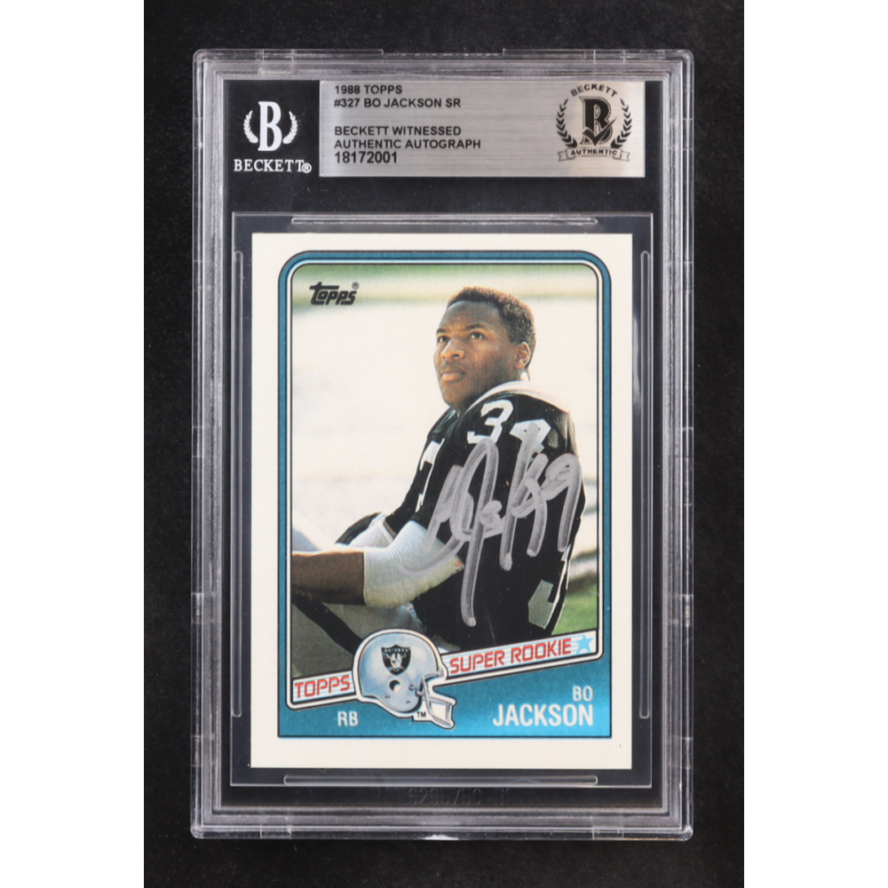 Bo Jackson Signed 1988 Topps #327 SR RC (BGS) | Pristine Auction