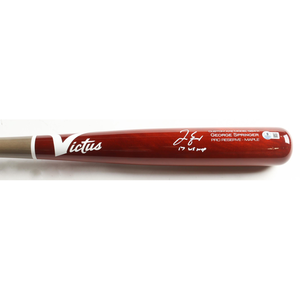 George Springer Signed Victus Player Model Baseball Bat Inscribed "17 ...