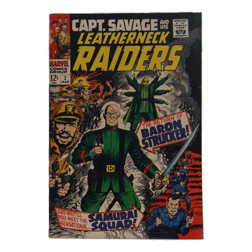 1968 "Captain Savage and His Leatherneck Raiders" Issue #2 Marvel Comic ...