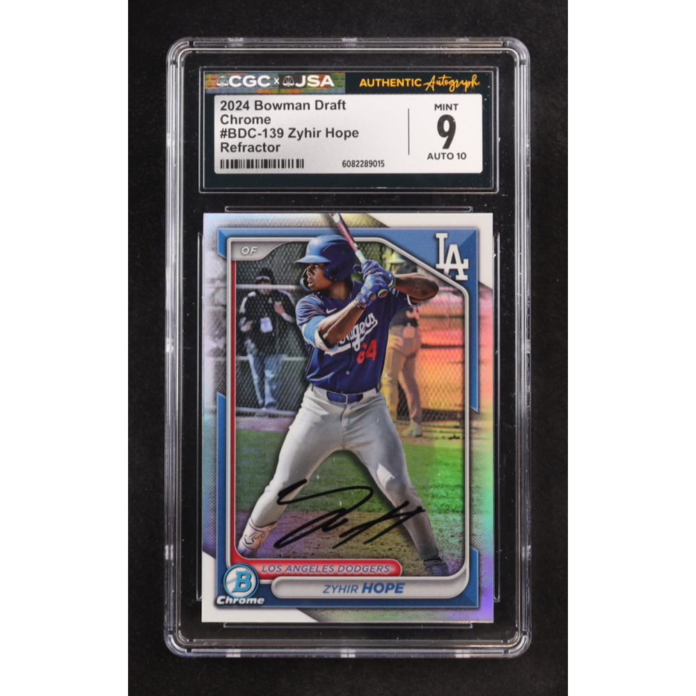 Zyhir Hope Signed 2024 Bowman Chrome Draft Refractors #BDC139 RC (CGC 9 ...