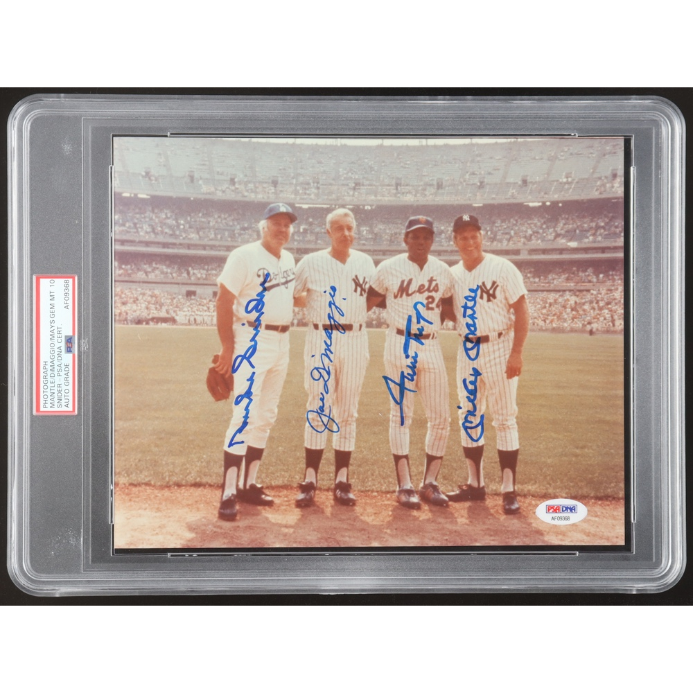 Baseball Legends 8x10 Photo Signed by Joe DiMaggio, Mickey Mantle ...