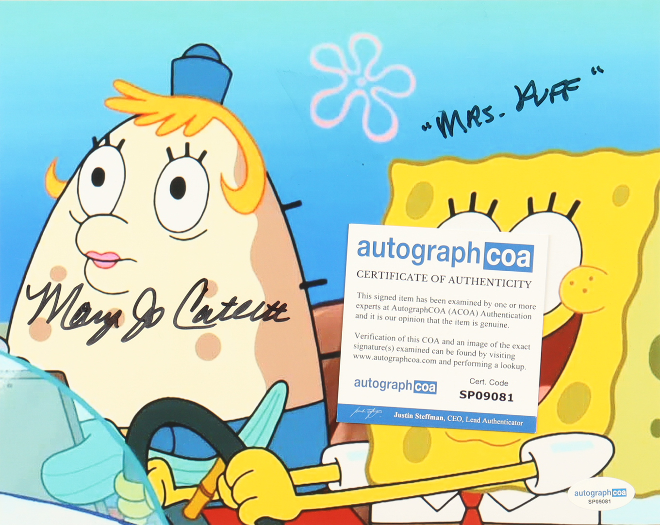 Mary Jo Catlett Signed "SpongeBob SquarePants" 8x10 Photo Inscribed ...