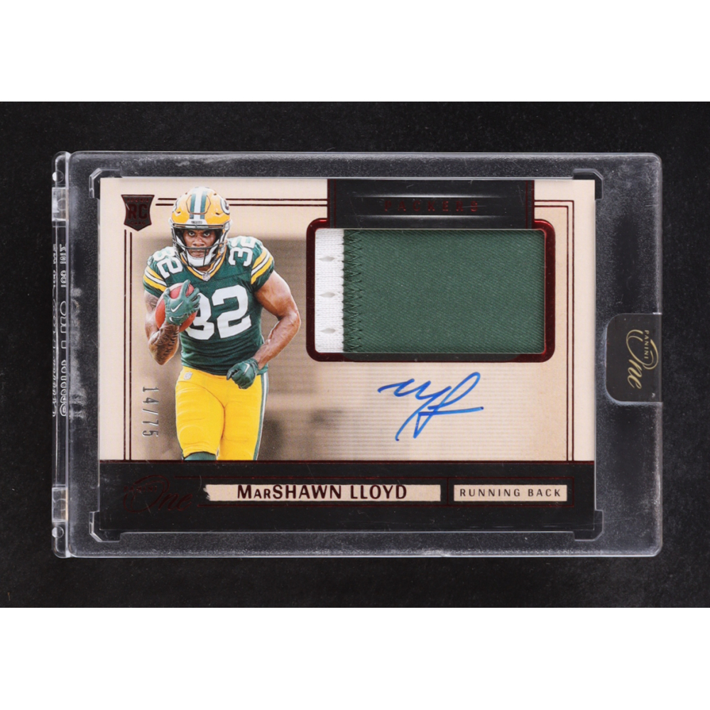 Marshawn Lloyd 2024 Panini One Auto Patch #23 RC #14/75 | Pristine Auction