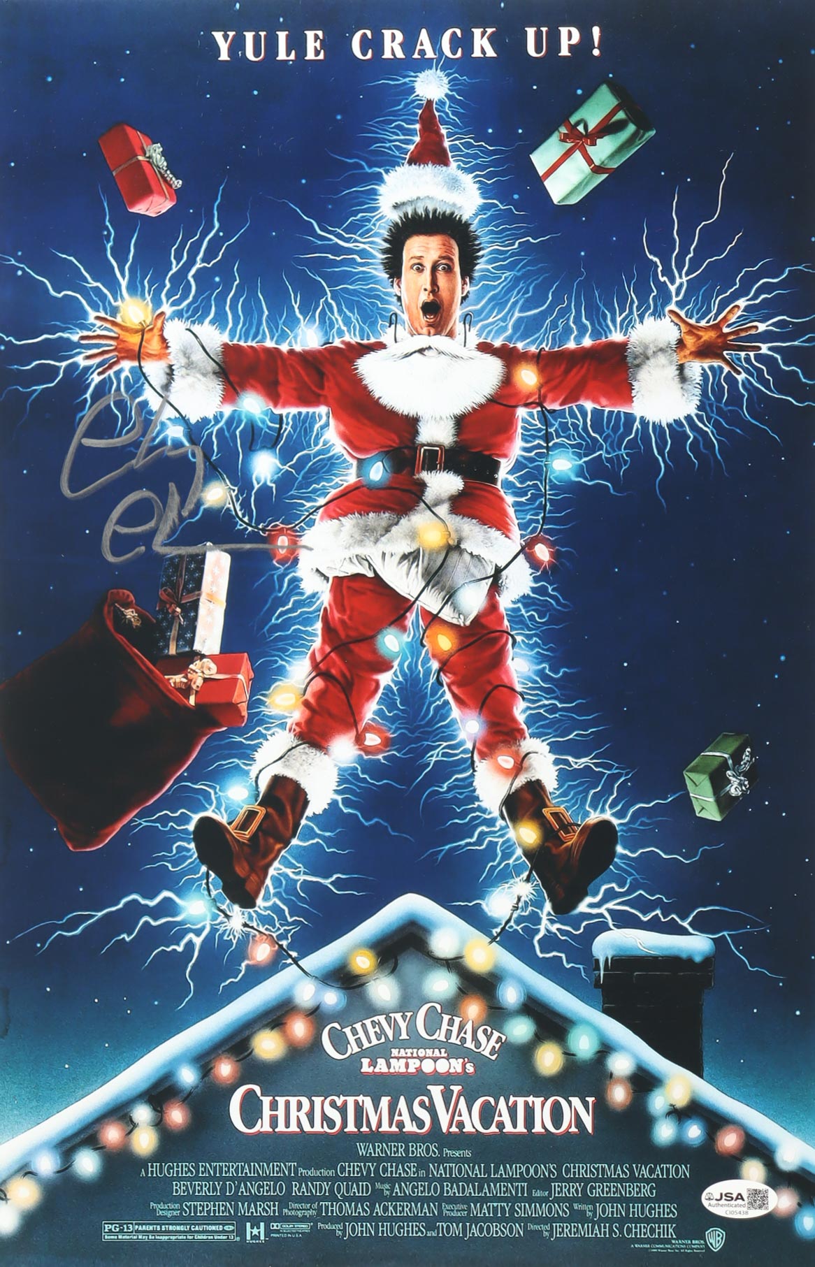 Chevy Chase Signed "National Lampoon's Christmas Vacation" 11x17 Movie ...