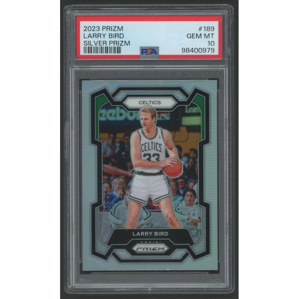 Larry Bird 2023 Panini Prizm Silver Prizm #189 (PSA 10) | Pristine Auction