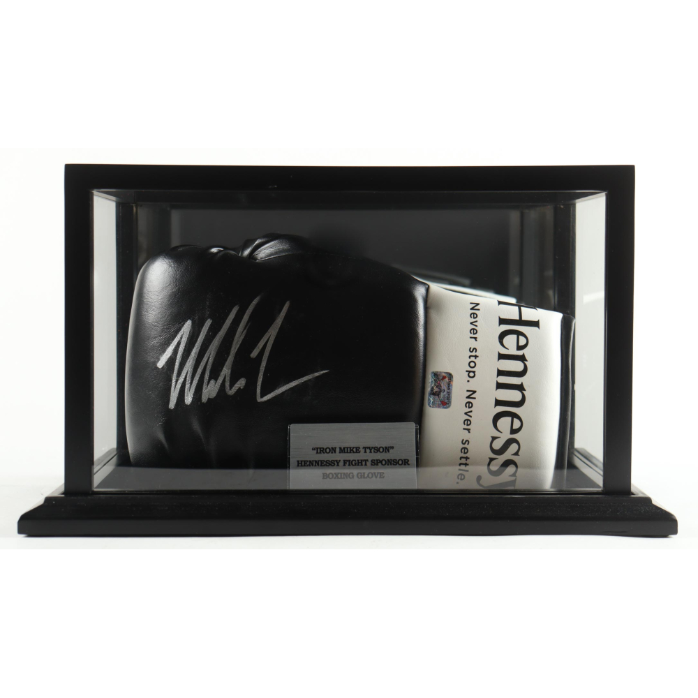 Mike Tyson Signed Hennessy Boxing Glove With Display Case (PSA & Tyson ...