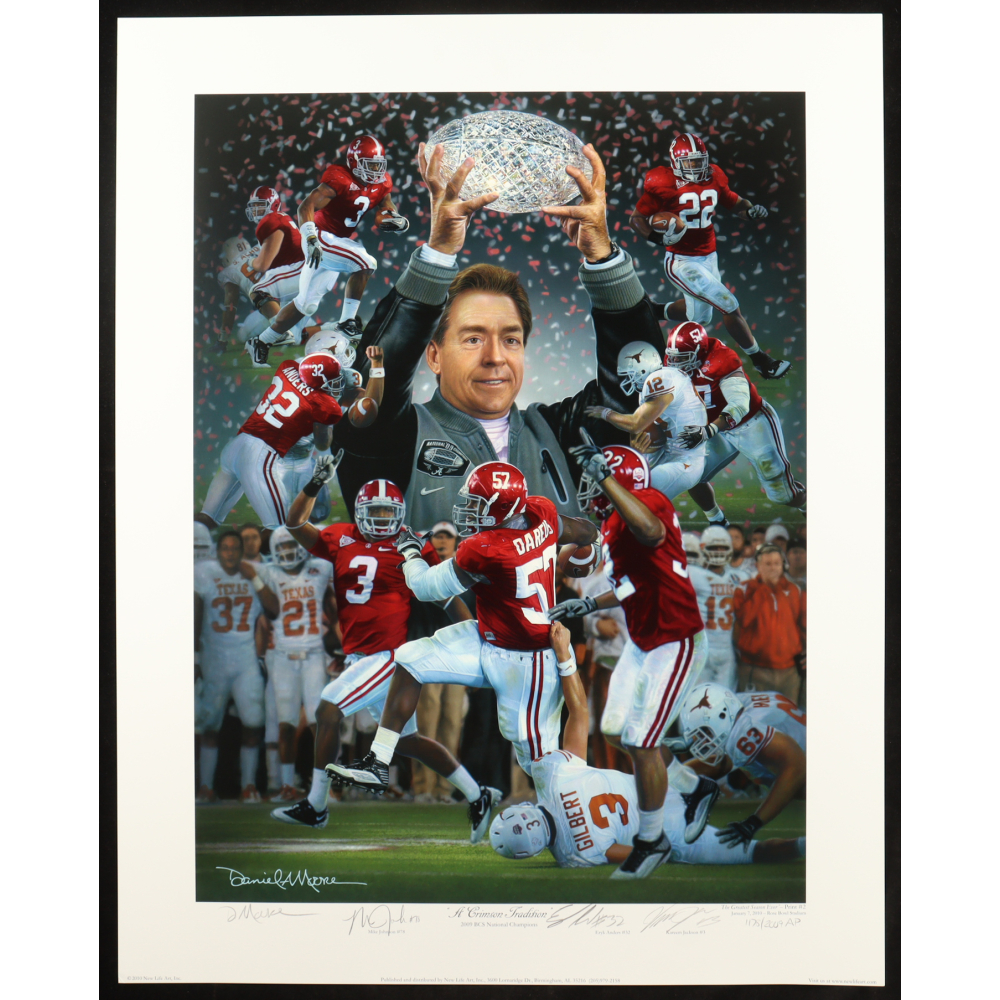 "A Crimson Tradition" 24x30 Lithograph Signed By (4) with Mike Johnson ...