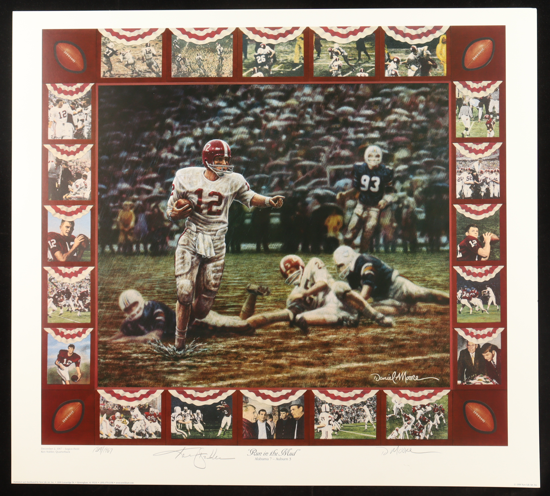 Ken Stabler Signed Alabama Crimson Tide "Run In The Mud 24x27 ...