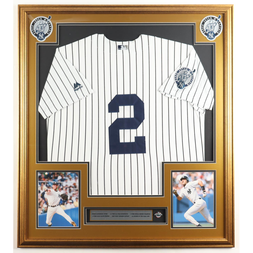 Derek Jeter Custom Framed Jersey Display with Career Stat Plaque ...