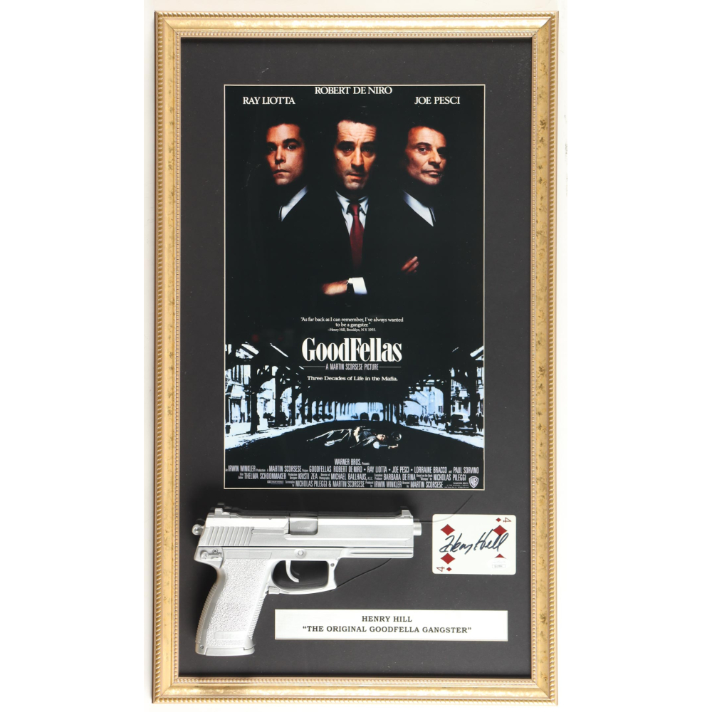 Henry Hill Signed "Goodfellas" Custom Framed Playing Card Display with ...