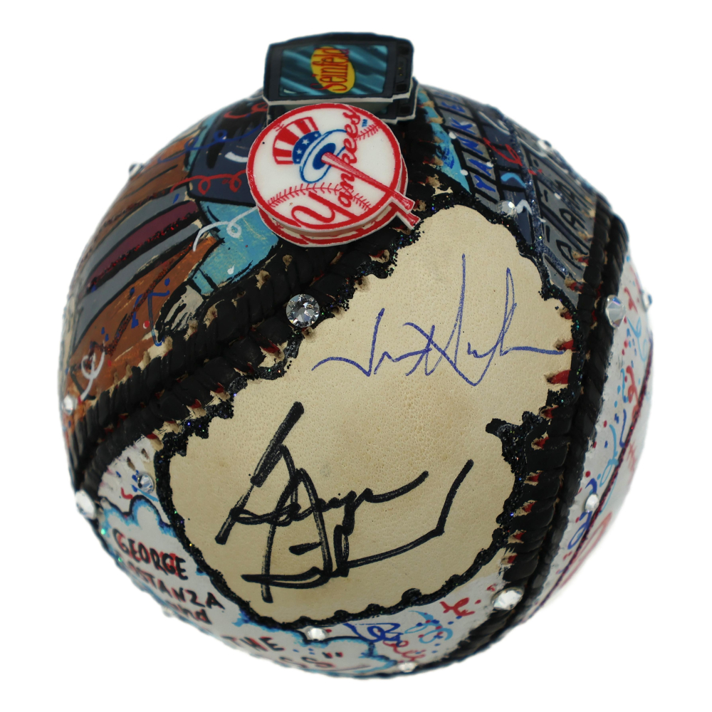 George Steinbrenner & Jason Alexander Signed Yankees/Seinfeld Baseball ...