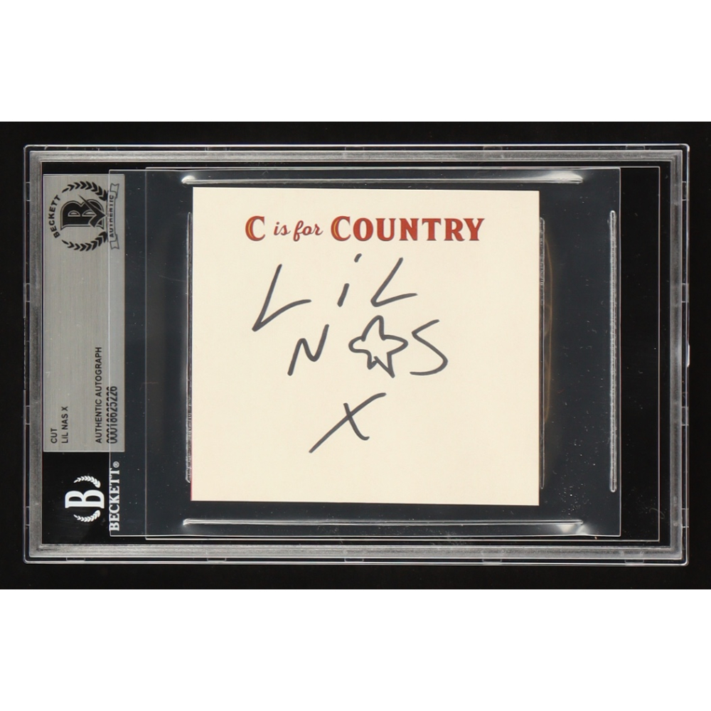 Lil Nas X Signed "C Is For Country" Bookplate (BAS) | Pristine Auction