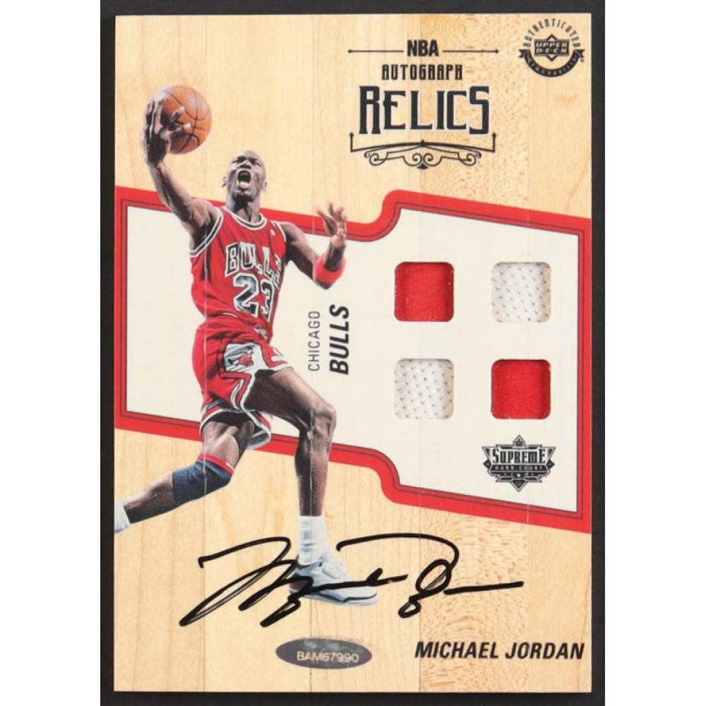 Michael Jordan Signed 2016-17 Upper Deck Supreme Hard Court Game-Worn ...