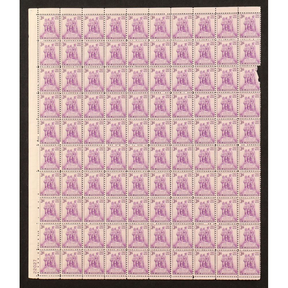 U.S. Postage 3¢ "Constitution Ratification 150th Anniversary" Stamp ...