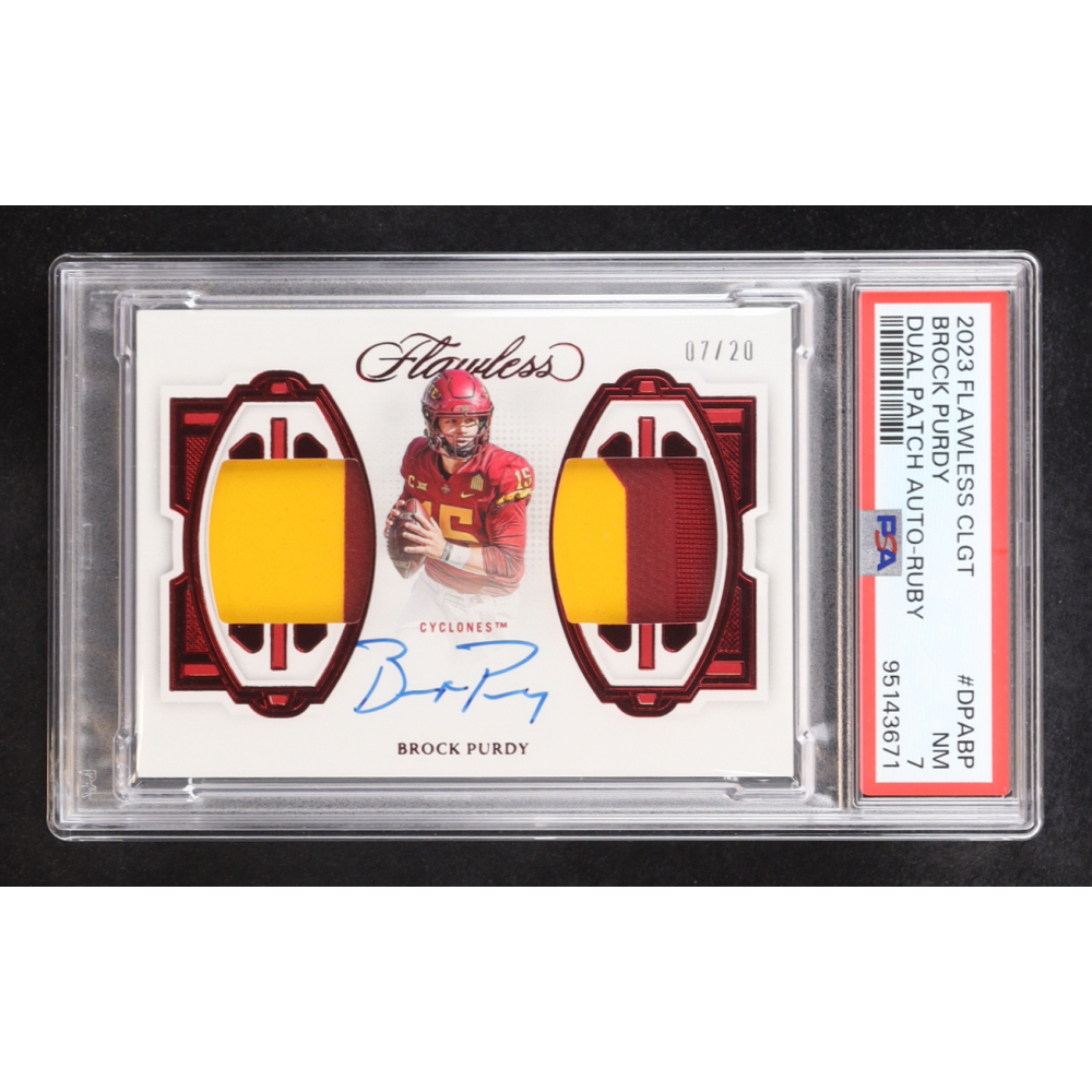 Brock Purdy 2023 Flawless Collegiate Dual Patch Ruby Auto #DPABP #07/20 ...