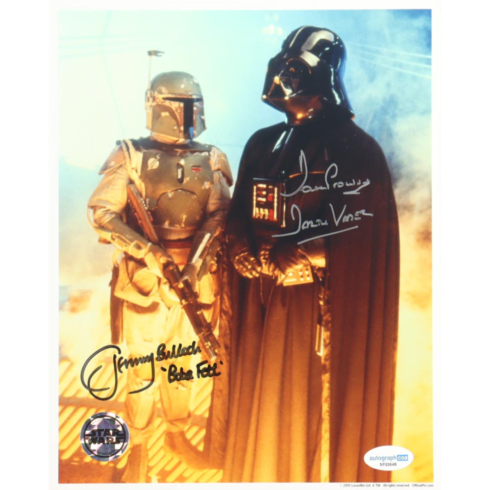 David Prowse & Jeremy Bulloch Signed "Star Wars" 8x10 Photo Inscribed ...