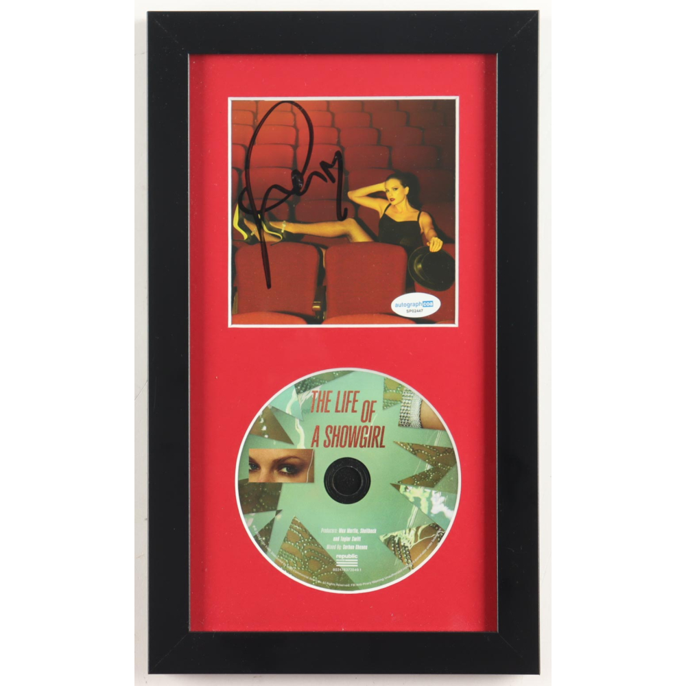 Taylor Swift Signed Custom Framed "The Life of a Showgirl" CD Insert ...