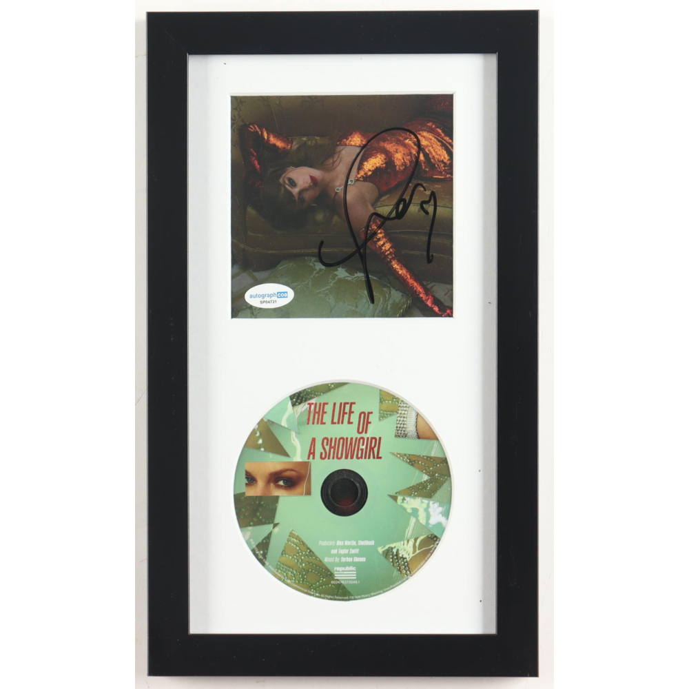 Taylor Swift Signed Custom Framed "The Life of a Showgirl" CD Insert ...