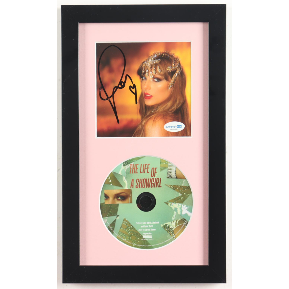 Taylor Swift Signed Custom Framed "The Life of a Showgirl" CD Insert ...