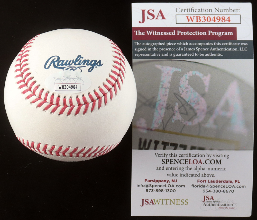 Frank Thomas Signed Hall of Fame Logo OML Baseball Inscribed "HOF 2014 ...
